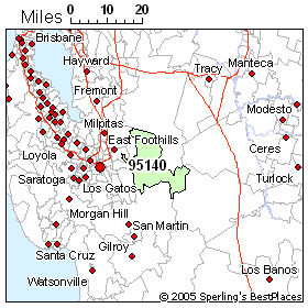 Zip 95140 (Mount Hamilton, CA) Rankings