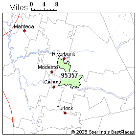 Zip Code Map Modesto Ca - Map