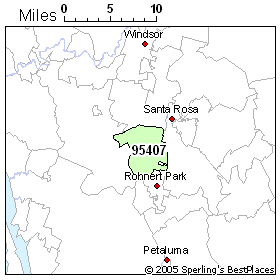 Santa Rosa Ca Zip Code Map