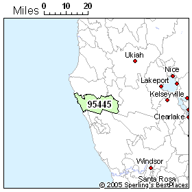 Zip 95445 (Gualala, CA) Rankings