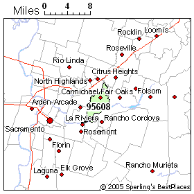 Zip 95608 (Carmichael, CA) Rankings