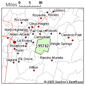 Rancho Cordova Zip Code Map - Map