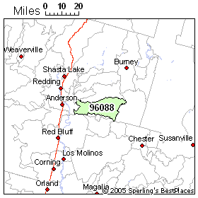 Redding Ca Zip Code Map - Map