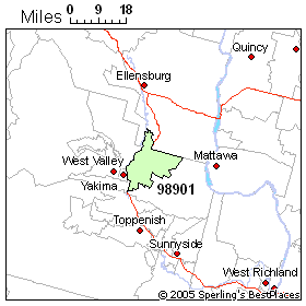 Yakima Wa Zip Code Map - Map