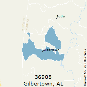 Gilbertown (zip 36908), AL