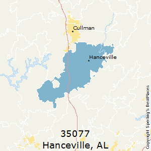 Hanceville (zip 35077), AL