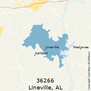 Lineville (zip 36266), AL