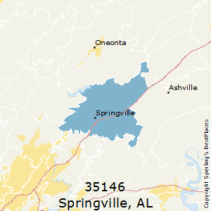 Springville (zip 35146), AL