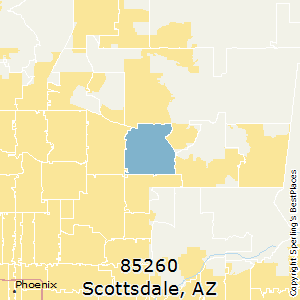 Scottsdale Zip Code Map Scottsdale Az