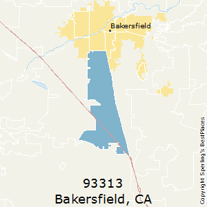 Bakersfield Zip Codes Map Area Code