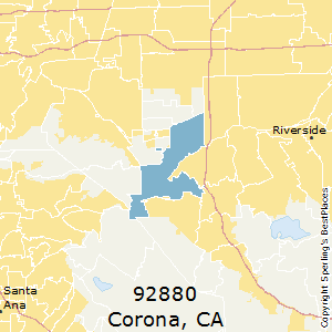 Corona Zip Code Map Ca - Map