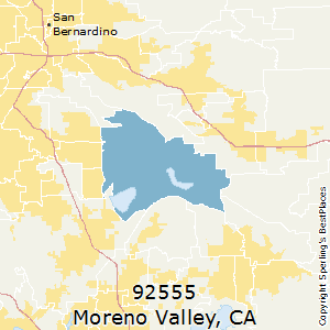 Moreno Valley Zip Code Map - United States Map