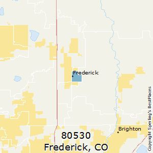 Map Of Frederick Colorado