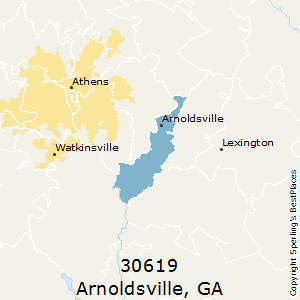Arnoldsville (zip 30619), GA