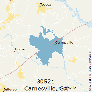 Carnesville (zip 30521), GA