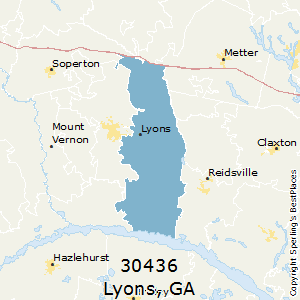 Lyons (zip 30436), GA