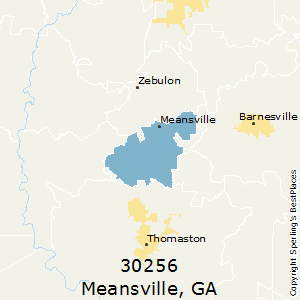 Meansville (zip 30256), GA