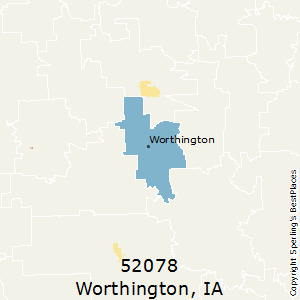 Worthington (zip 52078), IA