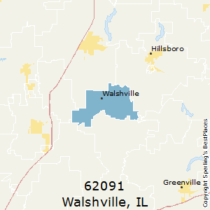 Walshville (zip 62091), IL