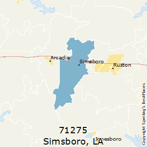 Simsboro (zip 71275), LA