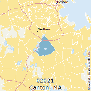 Canton (zip 02021), MA