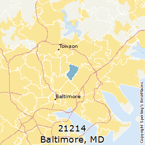 21214 Area Zip Code Map - Map