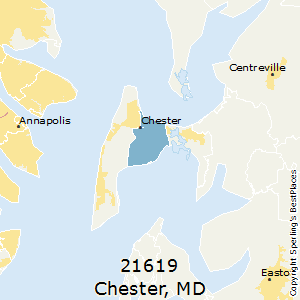 Chester (zip 21619), MD