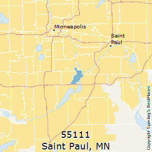 St Paul Zip Code Map - Map