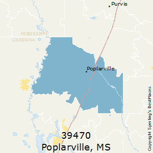 Poplarville (zip 39470), MS