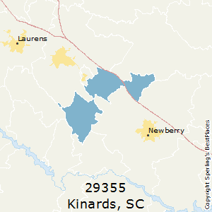 Kinards (zip 29355), SC