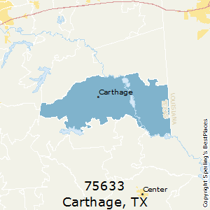 Carthage (zip 75633), TX