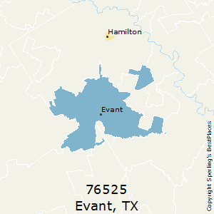 Evant (zip 76525), TX