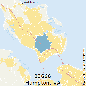 Hampton Virginia Zip Code Map