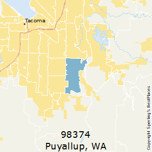 Puyallup Washington Zip Code Map